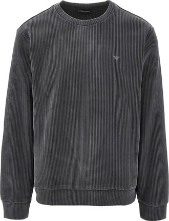 Emporio Armani pull à détail logo - Gris