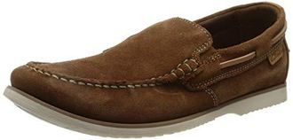 Clarks Homme Noonan Step Chaussure Bateau, Cola Suede, 45 EU