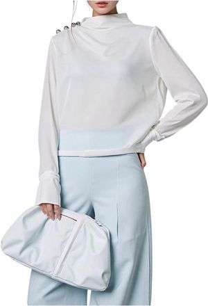 Patrizia Pepe Bluse mit Knopfdetails - - Blouses & Shirts - Damen - Wei&szlig; - XL
