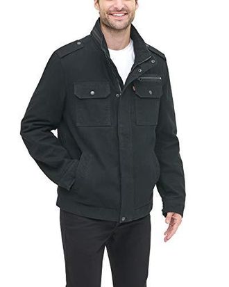 Levi's Veste militaire en coton délavé pour homme - noir - Medium