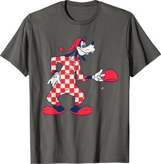 Disney Goofy Checkered Pajamas Slumber Party PJs Pose T-Shirt