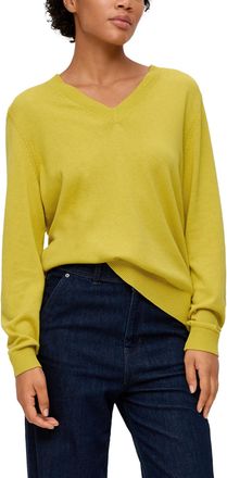 s.Oliver Damen Pullover Langarm Yellow 42