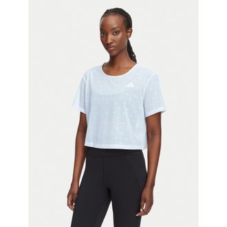 adidas T-Shirt Strength Essentials Workout Boxy Mesh KT3828 Wei&szlig; Relaxed Fit