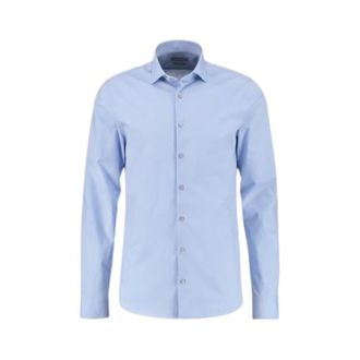 Michael Kors Langarm-Hemd f&uuml;r formelle Anl&auml;sse - - Shirts - Herren - Blau - S
