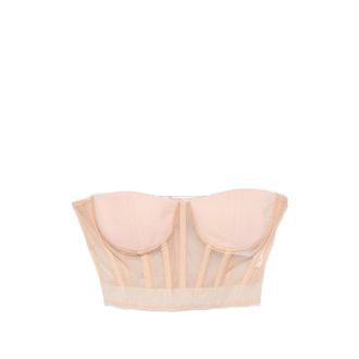 Elisabetta Franchi &Auml;rmelloses Top - - Tops - Damen - Beige - M