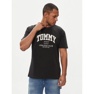 Tommy Jeans T-Shirt Athletic Club DM0DM18557 Schwarz Regular Fit