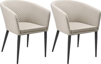 Beliani Indoor&Outdoor Sessel Stoff Polsterbezug beige/schwarz mit Armlehnen Curgos