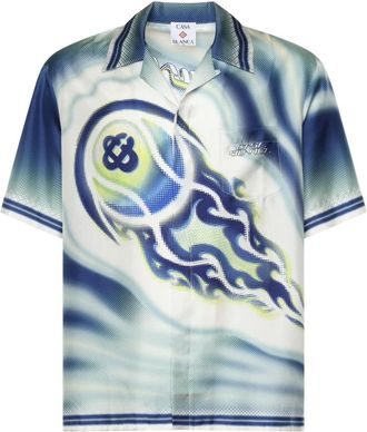 Casablanca Homme, Chemises, Multicolore, Taille: XL The Art of the Serve Shirt