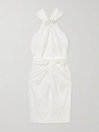 Shushu/Tong Minikleid Aus Spitze Mit Raffungen Und Verzierungen - Wei&szlig;