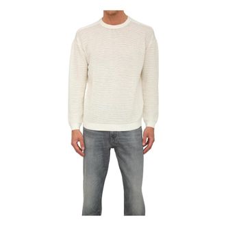 Emporio Armani Wei&szlig;e Baumwollpullover - - Knitwear - Herren - Wei&szlig; - L