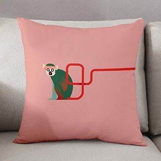 Bonamaison Le Jardin du Lin Zierkissenhüllen, Mehrfarbig, 45x45