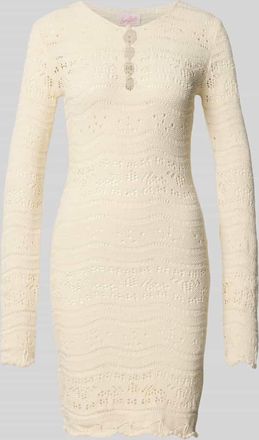 MC2 Saint Barth Knielanges Strickkleid mit kurzer Knopfleiste Modell ILANY