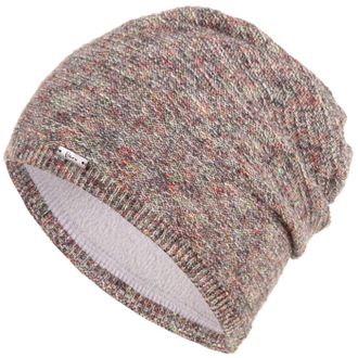 Faera Winterm&uuml;tze M&uuml;tze Damen meliert warm gef&uuml;ttert Fleece-Futter Winter Herbst M&uuml;tze Strickm&uuml;tze Beanie One-Size 56, Farbe:Grau