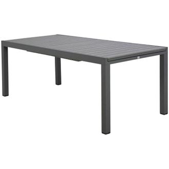 M&S Collection M&s - Table en aluminium extensible 200-300 cm plateau bois Gris