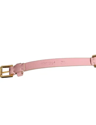 Dolce & Gabbana Crystal-Embellished Leather Belt - Pink