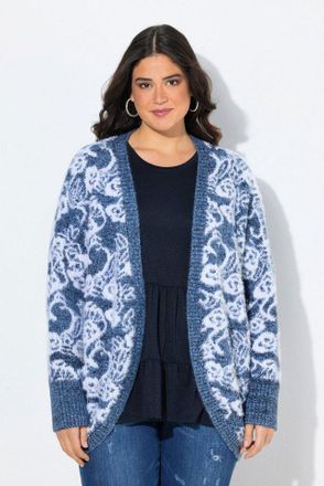 Ulla Popken Strickjacke Strickjacke Eggshape ohne Verschluss