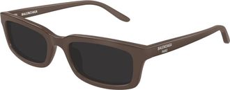 Balenciaga T&auml;gliche rechteckige Sonnenbrille - - Accessories - unisex - Braun - 55 MM
