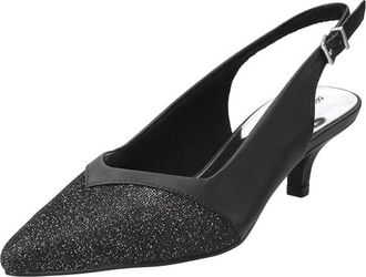 Easy Street Femme Vivid Escarpins, Noir satin&eacute; paillet&eacute;, 40 EU