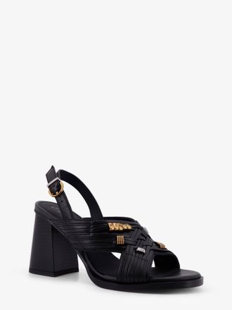 Pinko Womens Leather Sandals Lara Black