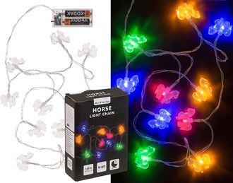 Out of the Blue Lichterkette, Pferd, mit 10 LED, 6/18 Std.Timer, L:1,60 m, f&uuml;r 2 Mignon Batterien (AA), in Geschenkverpackung