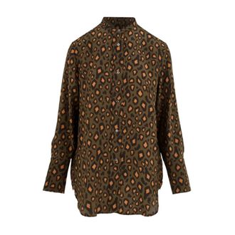 Aspesi Gemustertes Hemd Modell 5402 - - Blouses & Shirts - Damen - Gr&uuml;n - S