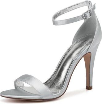 Generic Mariée Hauts Talons Sandales Chaussures De Mariage Sexy Open Toe Bureau Travail Soir Talons Hauts 10.5Cm,Argent,42 EU