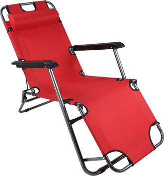 VCM Sonnenliege klappbar | Maße Liegestuhl ca. L. 153 x B. 60 x H. 27 cm | Maße Sitzposition ca. L. 115 x B. 60 x H. 84 cm | leicht und kompakt | Liegestu