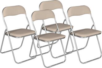 Dmora Dmor Faltstuhl Marbella Beige 4 Polsterstühle