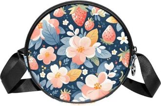 Generic Sac &agrave; bandouli&egrave;re rond pour femme, petit sac &agrave; bandouli&egrave;re avec fermeture &eacute;clair, bretelles r&eacute;glables, style d&eacute;contract&eacute;, pour femmes et filles