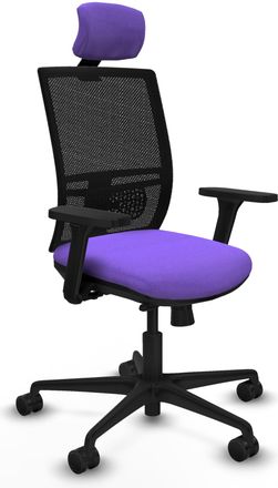 Piqueras y Crespo Yunquera verstellbarer Stuhl mit 3D-Armen, h&ouml;henverstellbarer Lendenwirbelst&uuml;tze und h&ouml;henverstellbarem Kopfteil, ausgestattet mit Syncro/Traslack und