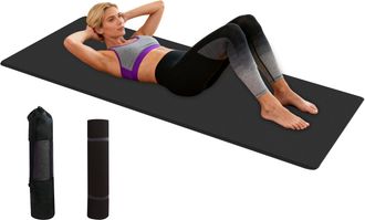 Generic Extra dicke Yogamatte, rutschfeste Trainingspolster, Fitness-Zubehör, dicke, leichte Yogamatten mit Tragegurt - für Damen und Herren, Pilates, Zuhause