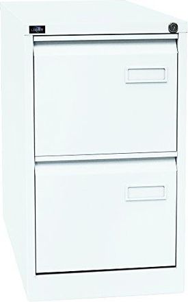 Bisley Bisley LIGHT Hängeregistraturschrank, einbahnig, DIN A4, 2 HR-Schubladen, Metall, 696 Verkehrsweiß, 62.2 x 41.3 x 71.1 cm