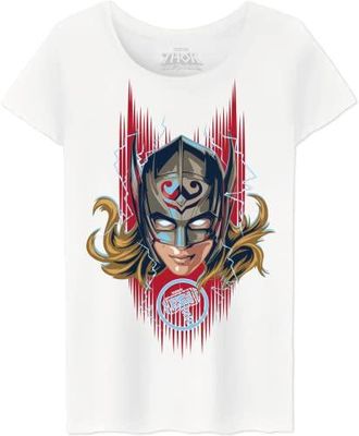 MARVEL T-Shirt Femme - Thor Love and Thunder - WOTLATMTS010,Blanc, Taille S