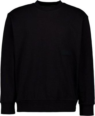 HUGO BOSS Herren Pullover schwarz Baumwolle unifarben
