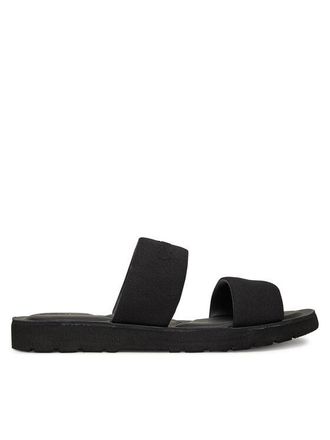 Calvin Klein Pantoletten Double Strap Cv Logo HM0HM01801 Schwarz