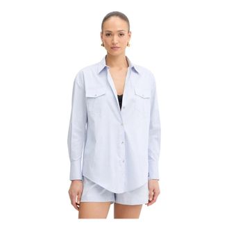 Fracomina Gestreiftes Popeline-Hemd - - Blouses & Shirts - Damen - Blau - M