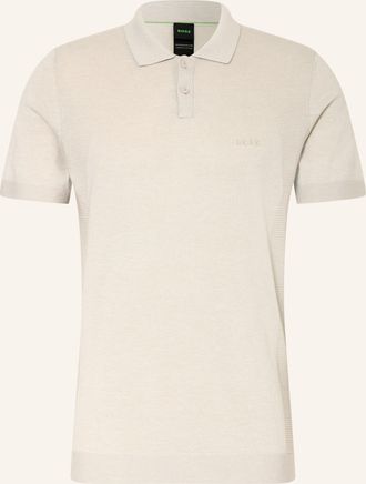 HUGO BOSS Strick-Poloshirt Momentum Lite Regular Fit beige