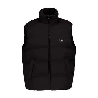 Valentino Garavani Schwarze Nylon-Kapuzenweste - - Jackets - Herren - Schwarzk - XL