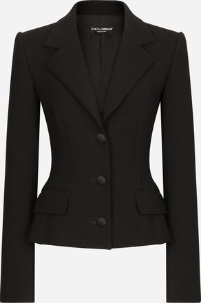 Dolce & Gabbana Einreihige Jacke Dolce Aus Wolle - Frau Blazer Schwarz Wolle 40