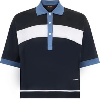 Moorer Femme, Tops, Bleu, Taille: 42 FR Polo en Coton