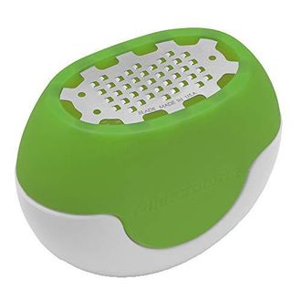 Microplane Zester Reibe Fein Flexi Zesti Gr&uuml;n Edelstahl Silikon f&uuml;r Zitrone, Orange und andere Zitrusfr&uuml;chte