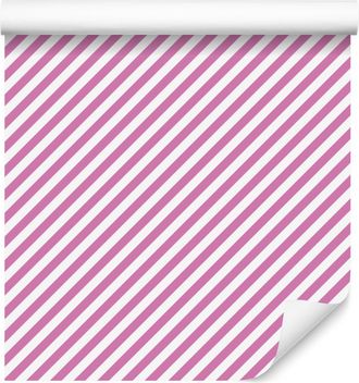 OEM Carta Da Parati A Righe Rosa Cipria, Composizione Armoniosa 50x1000 Cm