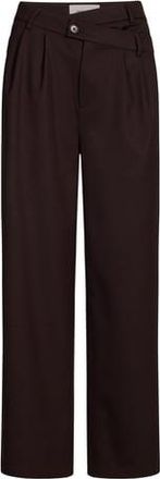 Saison 1865 Pantalon large Acros taille haute en laine m&eacute;lang&eacute;e