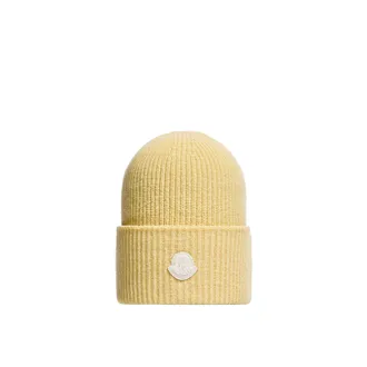 Moncler Moncler Wool & Cashmere Blend Beanie, Women, Yellow, Size: One Size