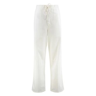 Victoria Beckham Femme, Pantalons, Blanc, Taille: 36 FR Pantalon en coton