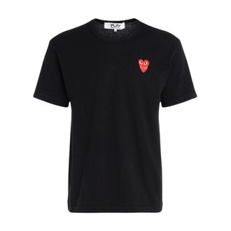 Comme Des Gar&ccedil;ons Homme, Tops, Noir, Taille: L T-shirt homme noir avec coeurs