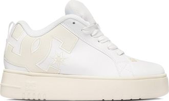 DC Sneakers DC Shoes EO-COURT GRAFFIK PLATFORM DC02422102 Wei&szlig;