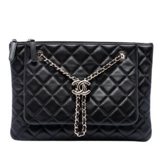 Chanel Pre-owned Gesteppte Lammleder Umh&auml;ngetasche - - Pre-owned - Damen - Schwarzk - ONE SIZE