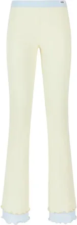 GCDS Gcds, Femme, Pantalons, Jaune, Taille: 42 FR Pantalon &Eacute;vas&eacute; en Tulle