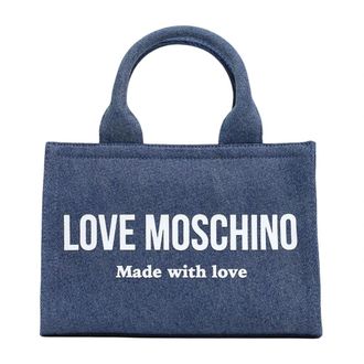 Love Moschino Satin Smart Daily Bag - - Bags - Damen - Blau - ONE SIZE